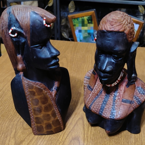 None | Art | 8 Tall Hand Carved Kenyan Tribes People Statues | Poshmark
